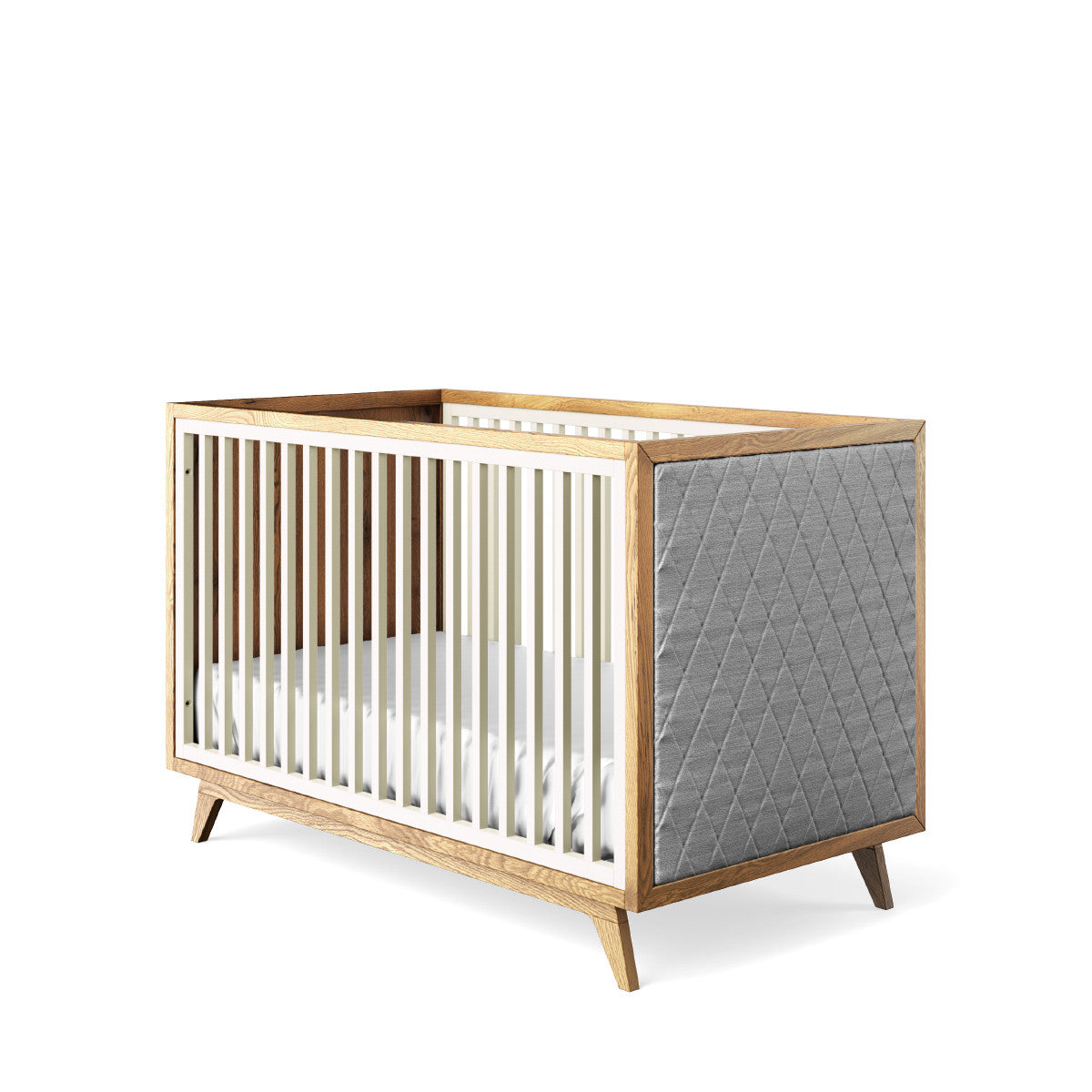 Romina Furniture Uptown Classic Crib w/ Tufted Sides — Kids N Cribs