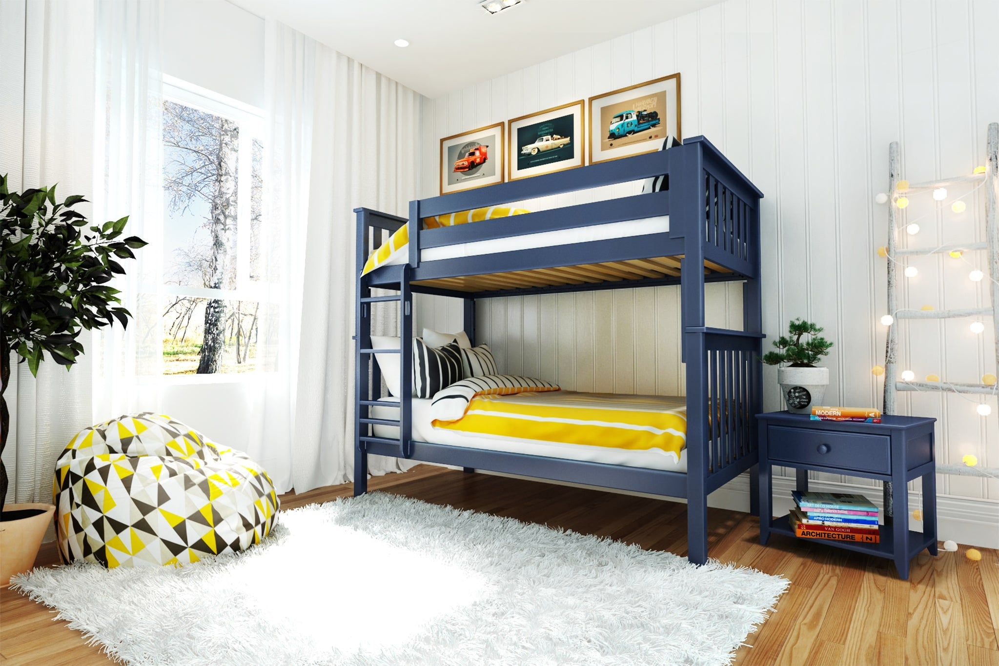 Jackpot Kids Bristol 1 Twin Bunk Bed with Ladder – Kids N Cribs